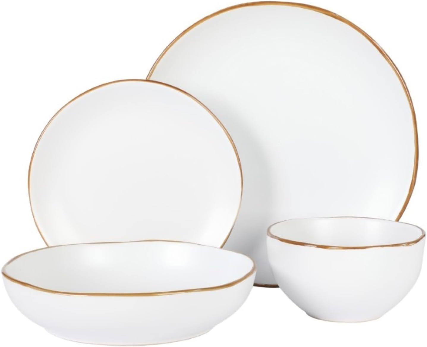 Gibson Home Hazeltine 16 Piece Plates and Bowls Dishes Stoneware ...