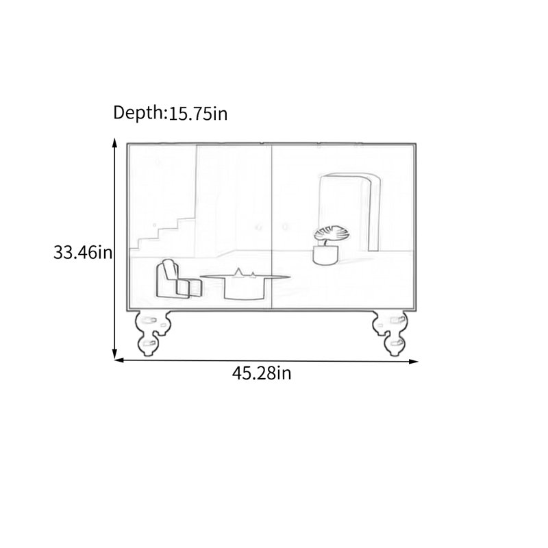 interanest Storage Cabinet with Two-Tier Shelving | Wayfair