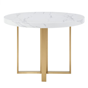 Kingstown Home Roman Round Marble Dining Table & Reviews | Wayfair