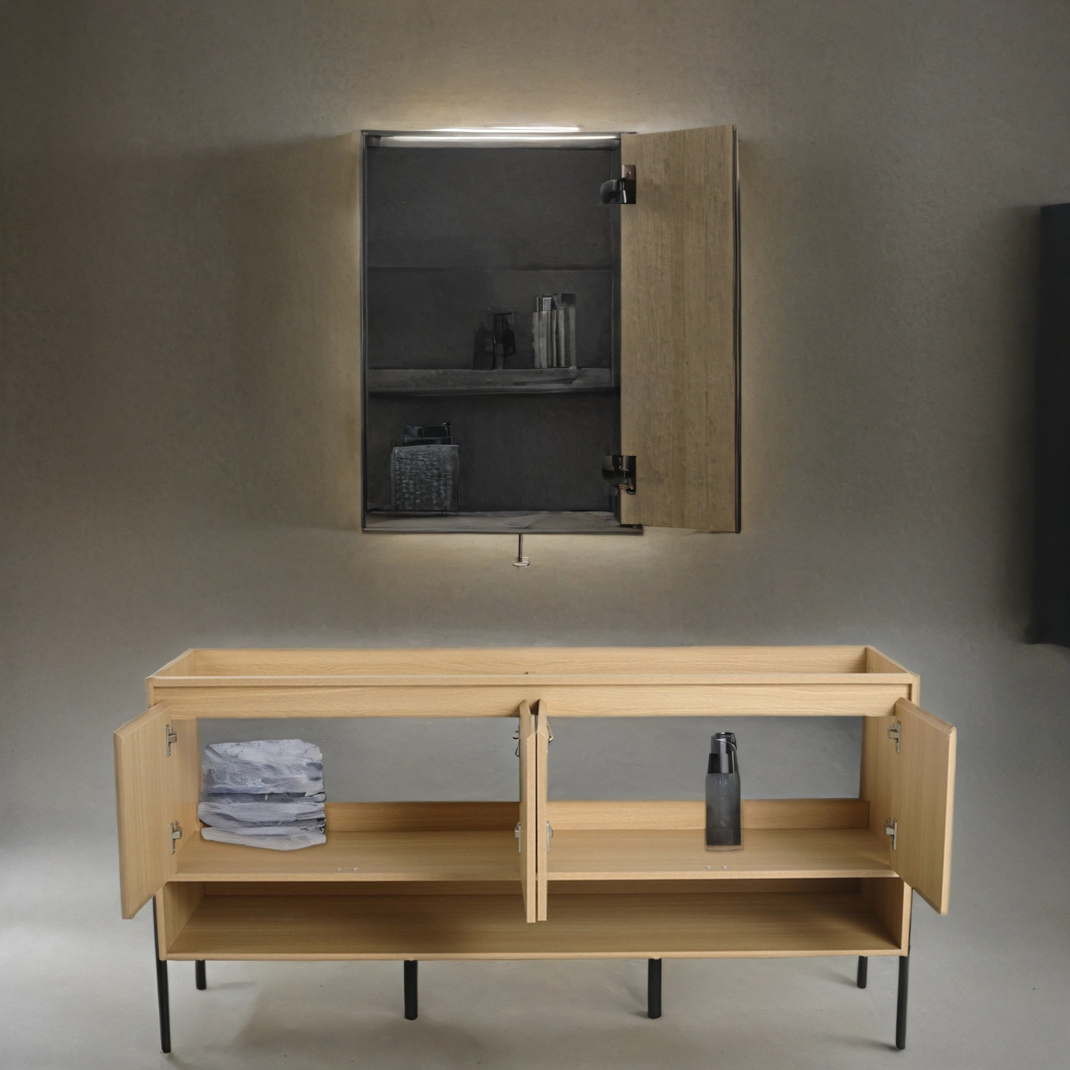 Corrigan Studio 4 Soft Close Cabinet Doors Freestanding Bathroom ...