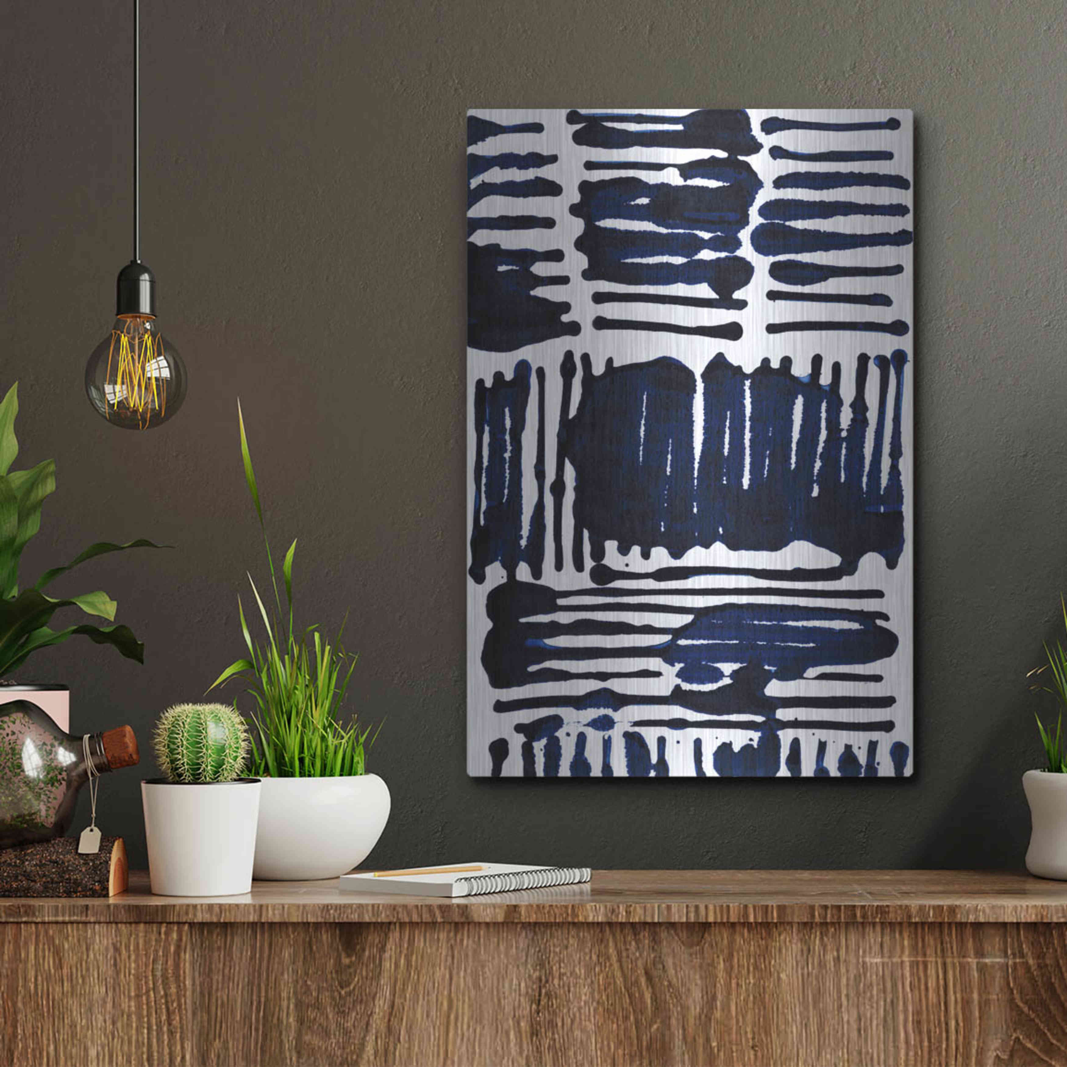 Ivy Bronx " Indigo Stripes I " by Jodi Fuchs | Wayfair
