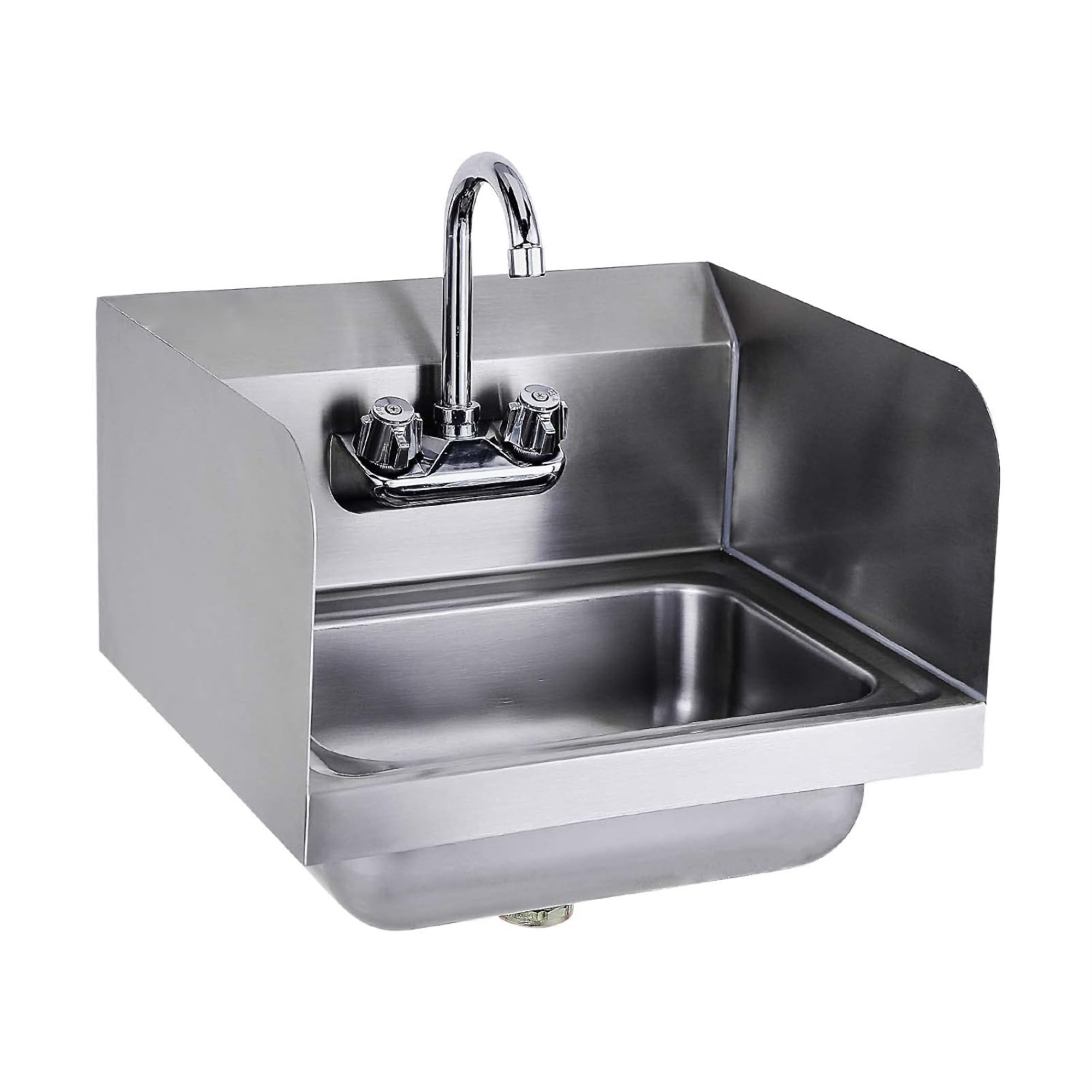 Lvchenman 17" X 15" 304 Stainless Steel Wall Mounted Hand Sink NSF ...