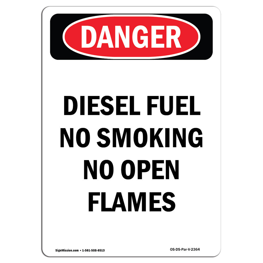 SignMission Diesel Fuel No Smoking No Open Flames Sign - Wayfair Canada