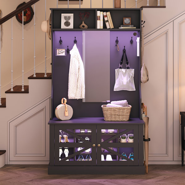 Orren Ellis Darroll With Bench And Shoe Storage, 7-in-1 Entryway Bench ...