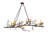 Foundry Select 57" Long Winter Solstice 12 Light Oblong Chandelier ...