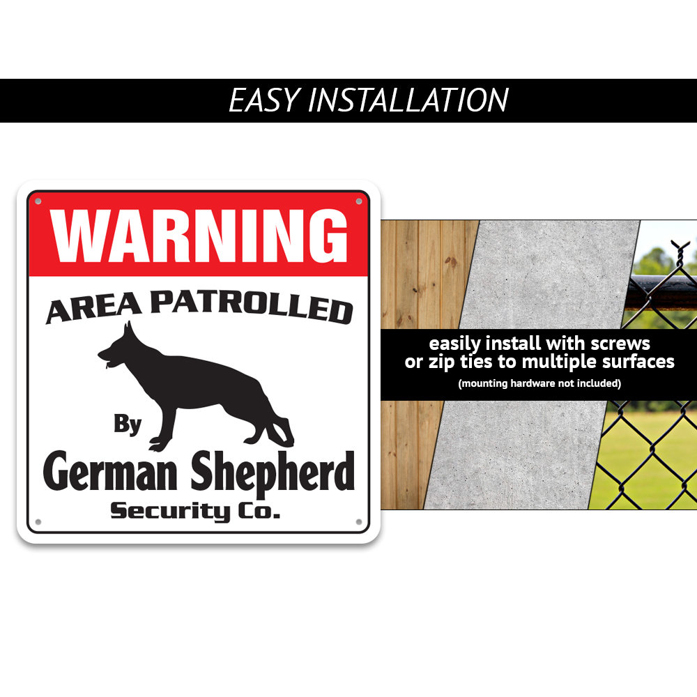 SignMission Great Pyrenees Mountain Dog Security Sign Patrolled Huge ...