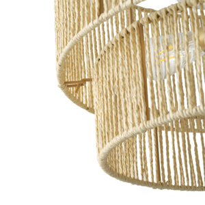 Mercer41 Weylon 4-light 22.05 inch Rattan Boho Dimmable Adjustable ...