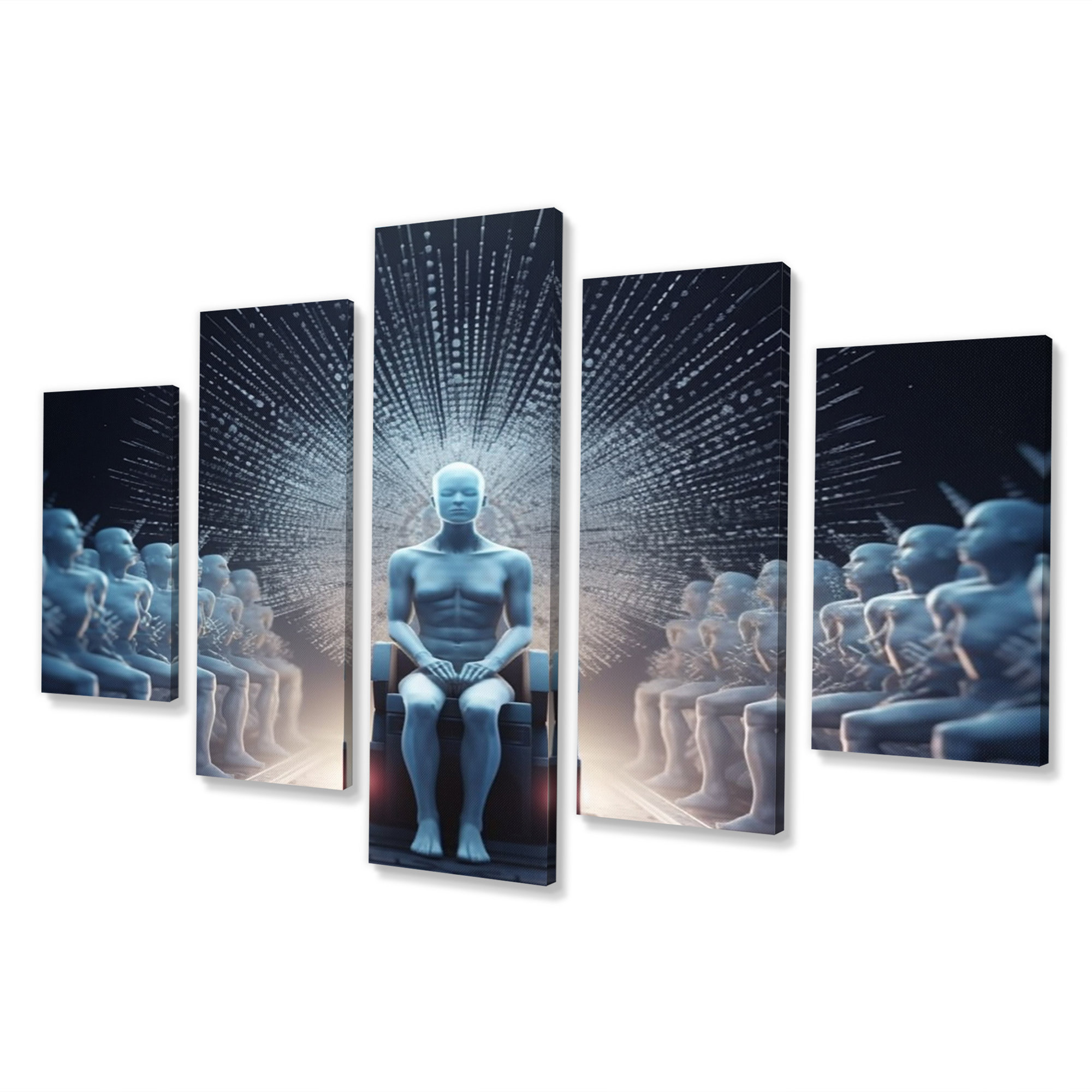 Design Art AI Consciousness - Robot Wall Decor - 5 Panels | Wayfair