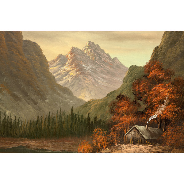 Millwood Pines Cabin Lake by Dan Totilca - Wrapped Canvas Graphic Art ...