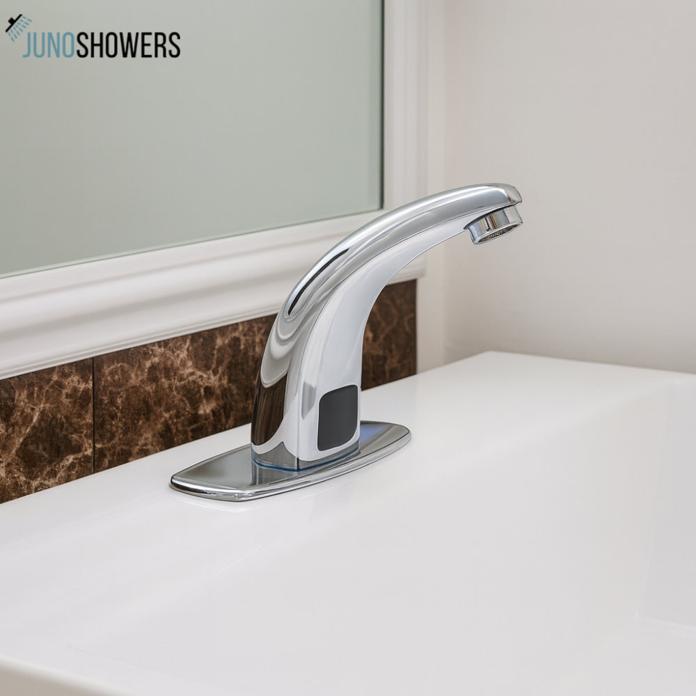Juno Showers Juno Oil Rubbed Bronze Hands-Free Motion Sensor Faucet ...