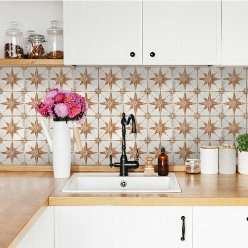 Kitchen Yellow Peel & Stick Backsplash Tile You'll Love | Wayfair