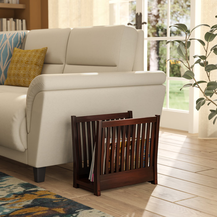 Latitude Run® Solid Wood Free Standing Magazine Rack & Reviews | Wayfair