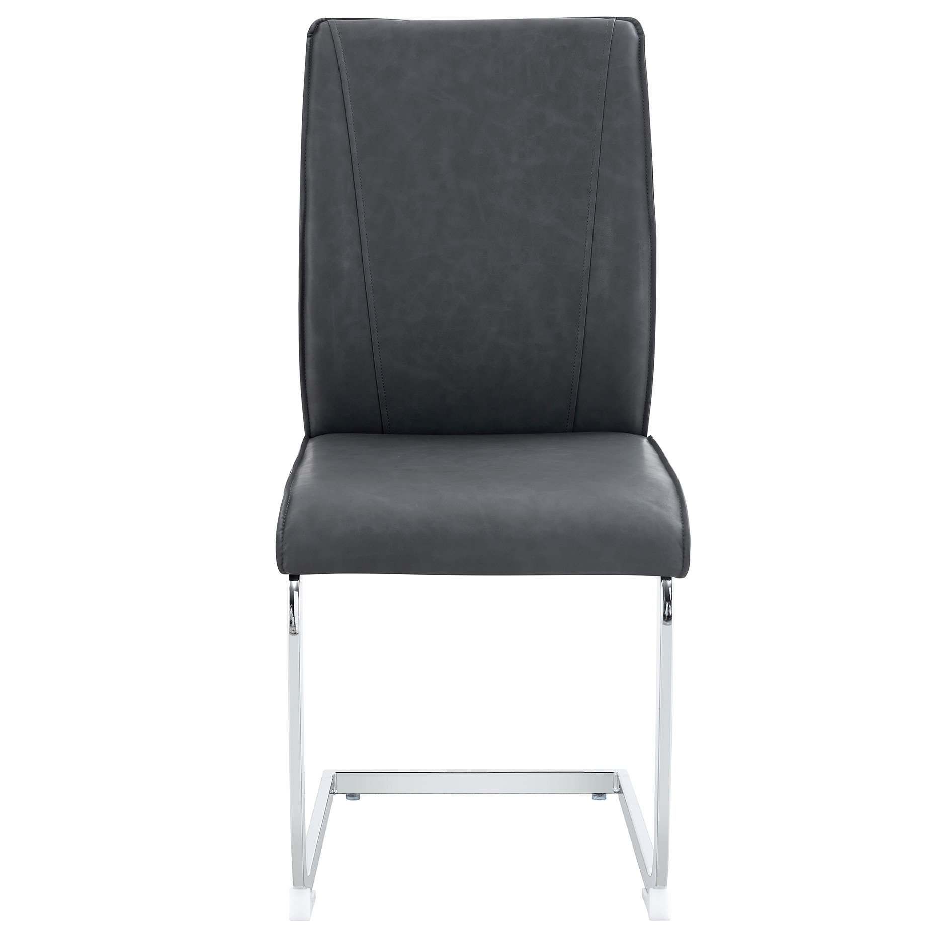 Red Barrel Studio® Crazy Horse Texture Pu Chair, Arched Metal Leg ...