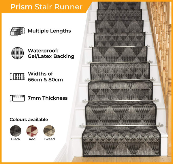 Union Rustic Stair Runner Abrahamson Geometric Hand Woven Flatweave ...
