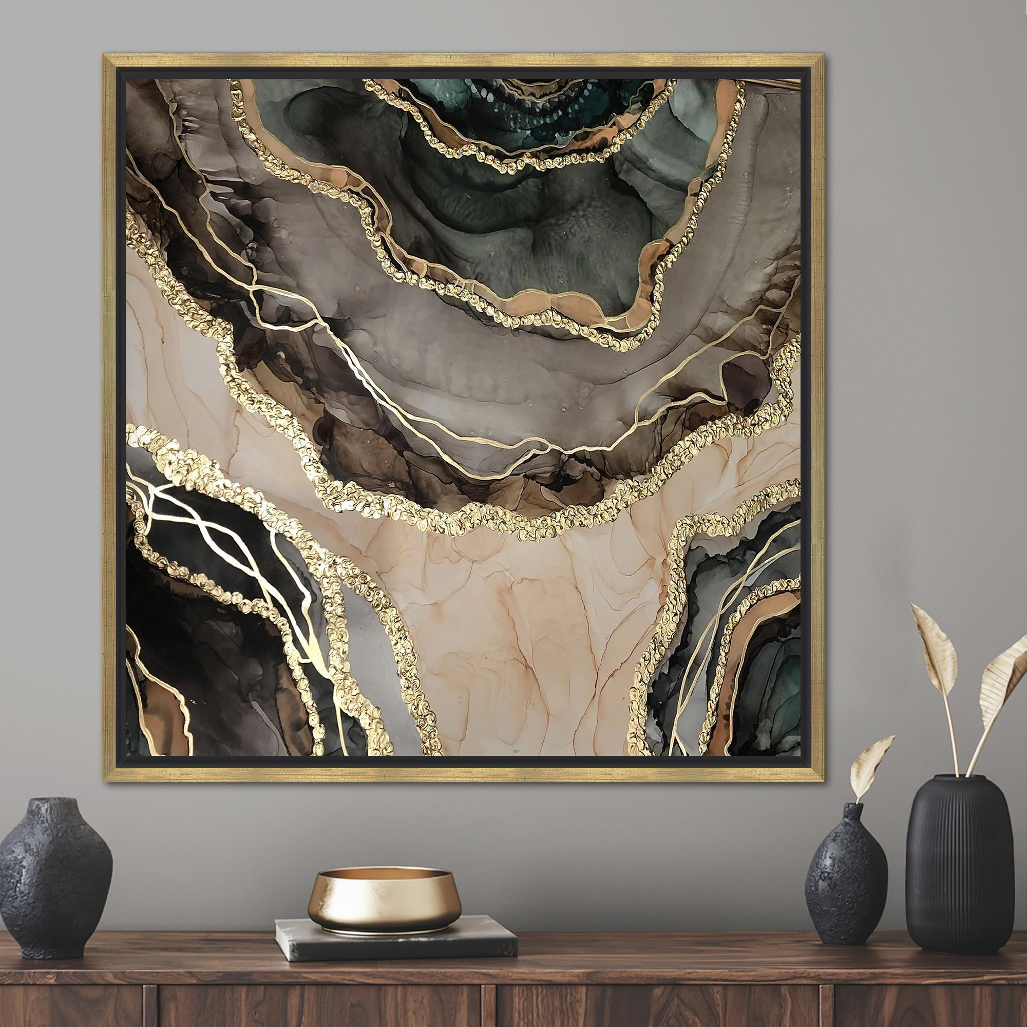 kayra export Alcohol Ink Wall Art, Abstract Art Canvas, Marble Printed ...