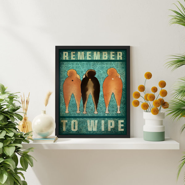 SIGNLEADER " Remember To Wipe Wall Art Funny Veterinarian Office Art ...