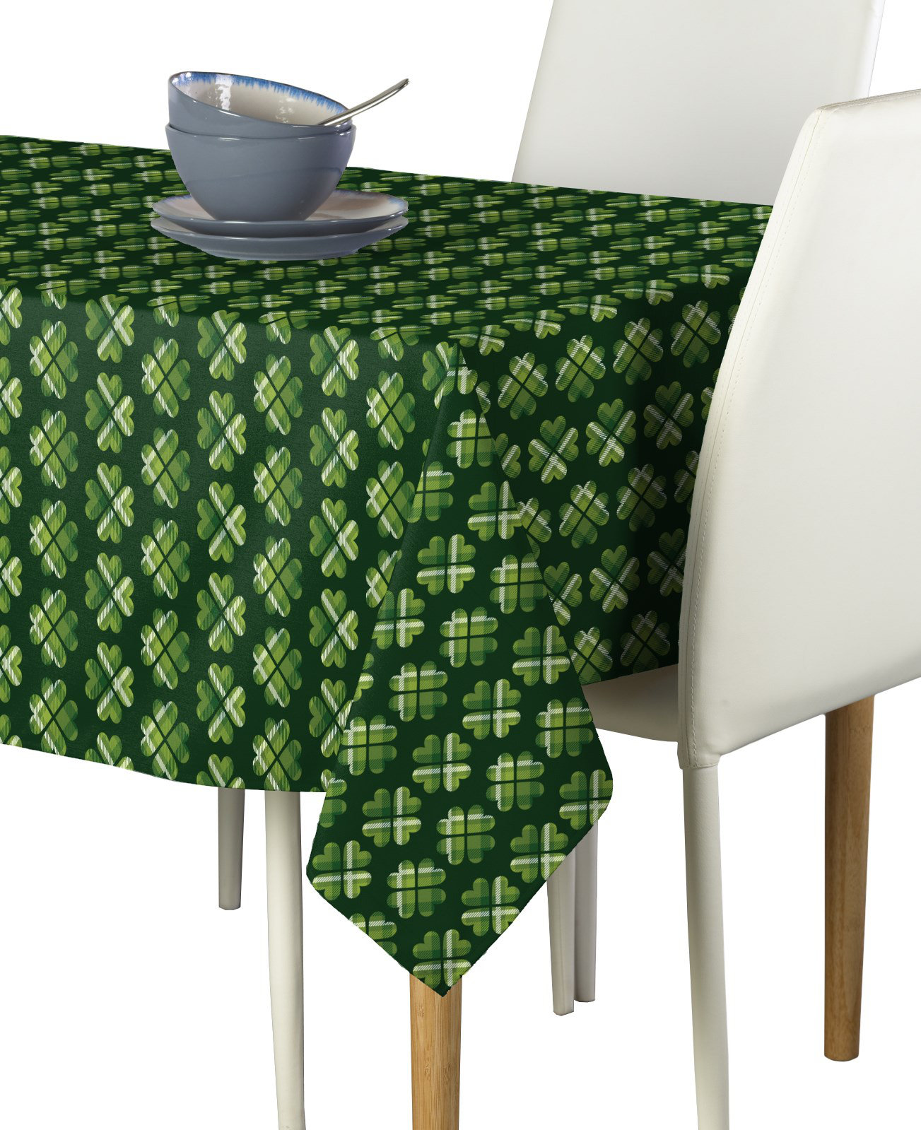East Urban Home Jonney 4 Leaf Clover Plaid Tablecloth | Wayfair