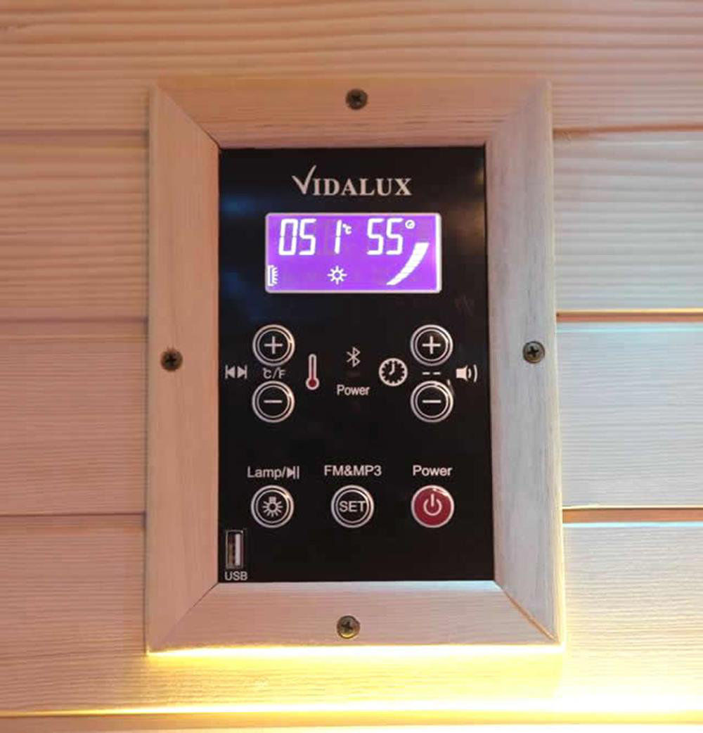 Vidalux Solara 4 Person Full Spectrum Infrared Sauna With Complete Heat ...