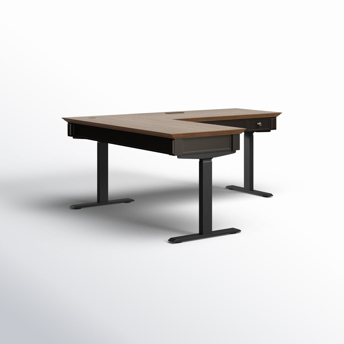 Birch Lane™ Emelia 60'' W Height Adjustable L-Shaped Standing Desk ...