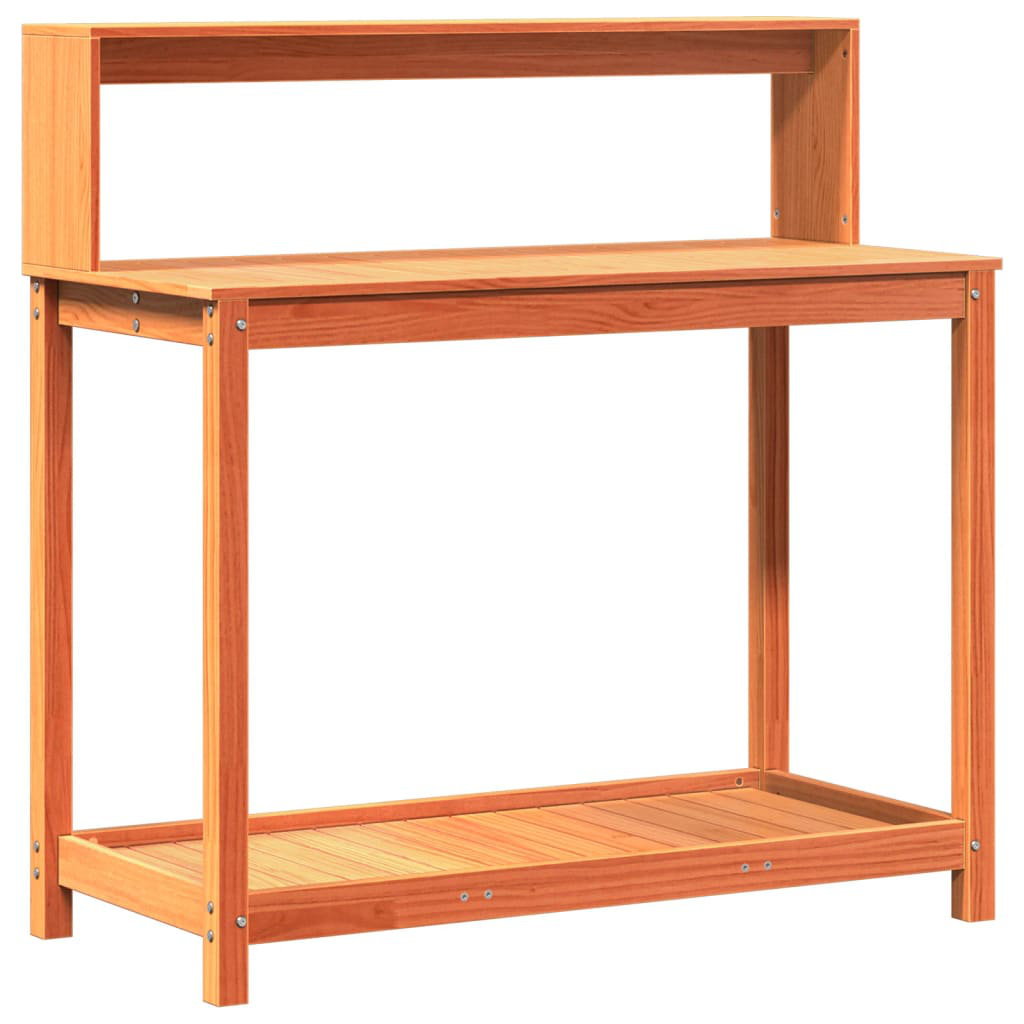 VidaXL Buckhead Solid Wood Planting Table with Shelves | Wayfair