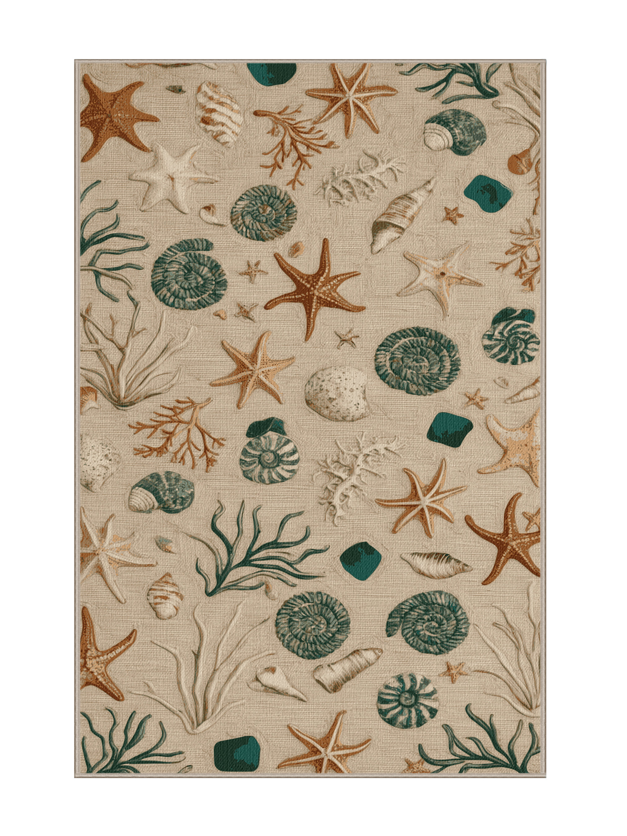 Rosecliff Heights Washable Tidal Pool Treasures Coastal Area Rug | Wayfair
