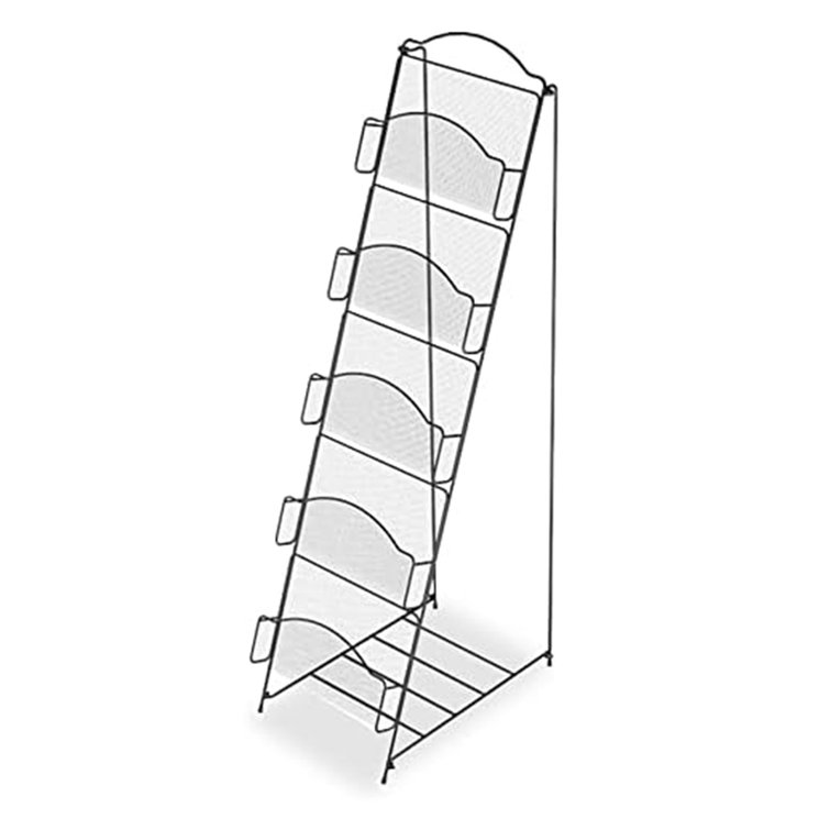 17 Stories Metal Free Standing Magazine Rack | Wayfair