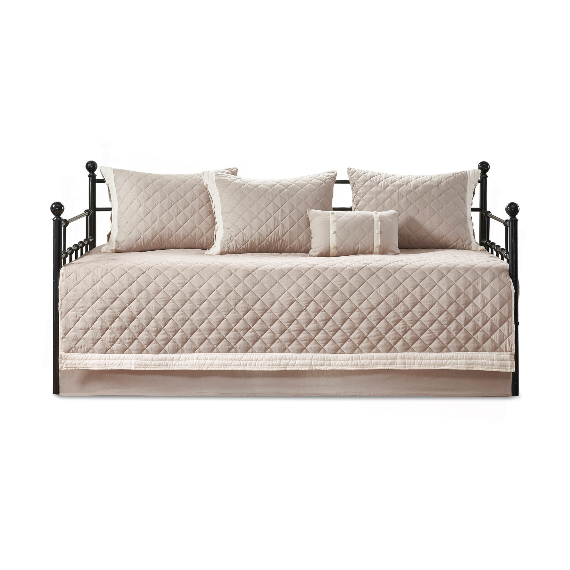 Alxfarton 6 Piece Cotton Daybed Cover Set Khaki Daybed | Wayfair