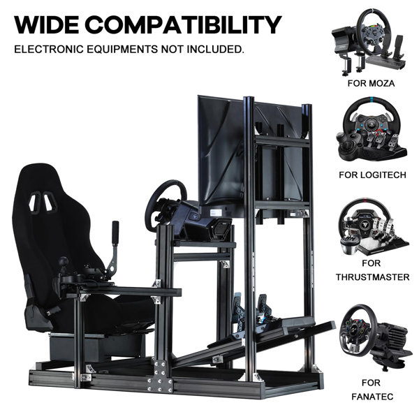 Anman F1 Racing Simulator Cockpit with Seat & TV Stand Fit G920 ...