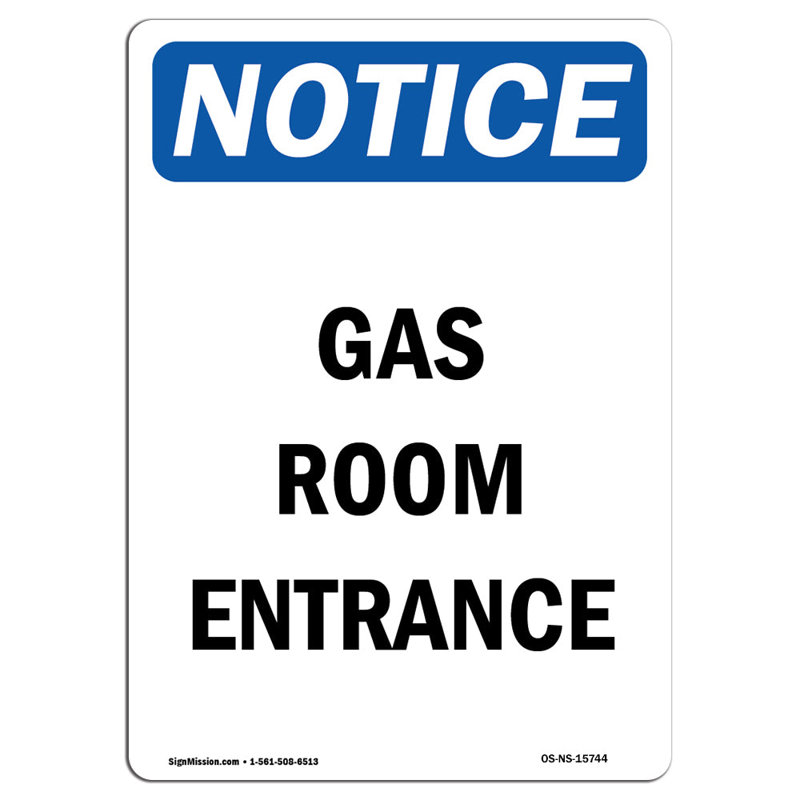 SignMission Notice - Gas Room Entrance Sign | Wayfair