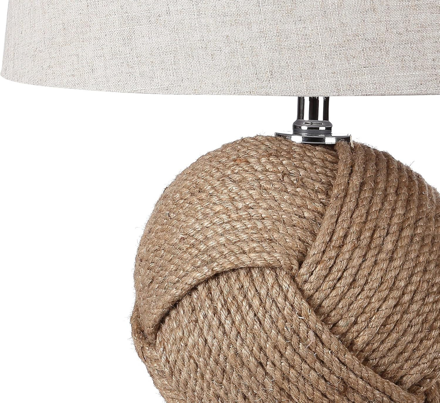 Longshore Tides Monkey's Fist Knotted Rope Led Table Lamp With Drum ...