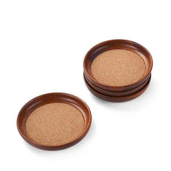 Kamenstein Stackable Acacia Wood and Cork Coasters & Reviews | Wayfair