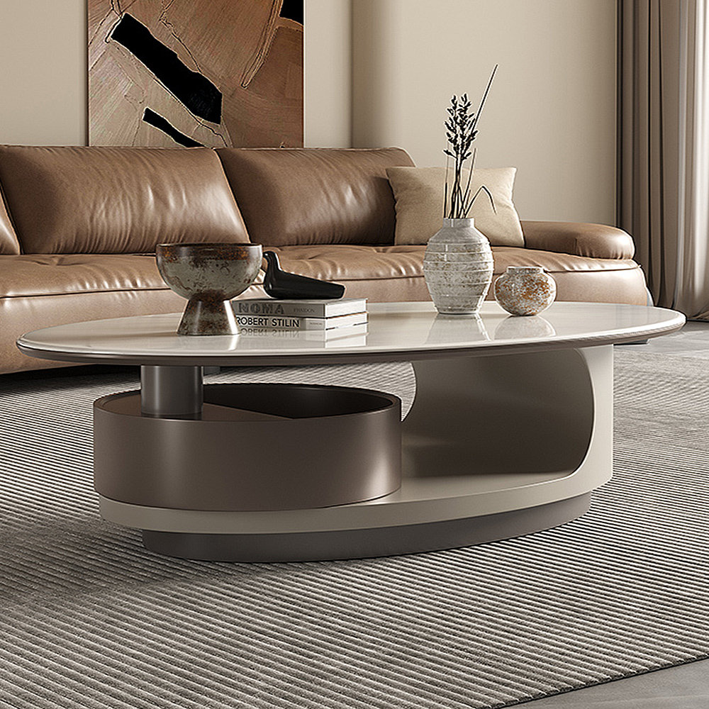 Orren Ellis Modern Luxury Sintered Stone Coffee Table | Wayfair