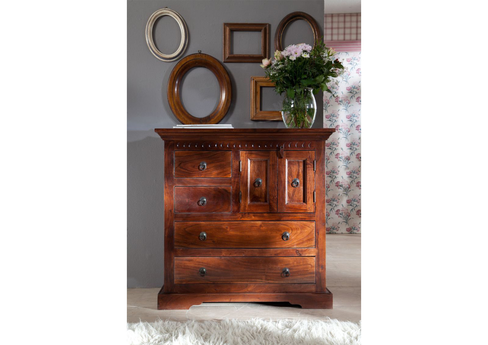 Massivmoebel24 Oxford 4 Drawer Combi Chest | Wayfair.co.uk
