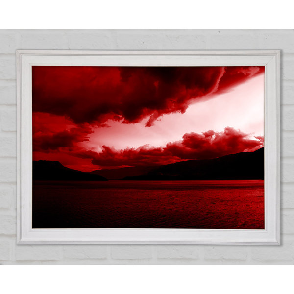 Bright Star Red Tempest Sky - Print | Wayfair.co.uk