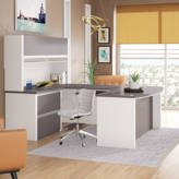 Orren Ellis Aurea 4 L-Shaped Computer Desk Office Set & Reviews | Wayfair