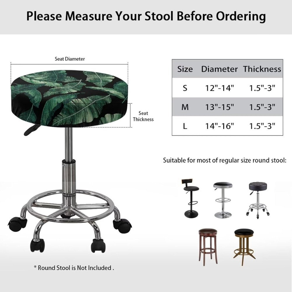 Bay Isle Home™ Tropical Stool Covers Round Bar Stool Cushions With ...