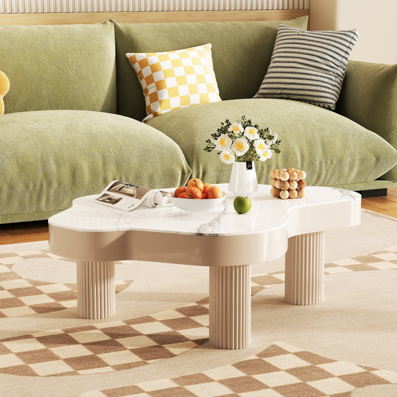 Orren Ellis Danayja Irregular Coffee Table with 3 Legs | Wayfair