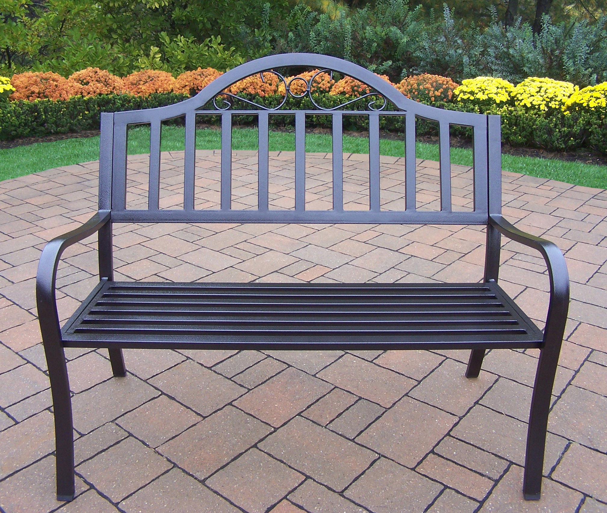 Red Barrel Studio® Lisabeth Metal Outdoor Bench & Reviews | Wayfair