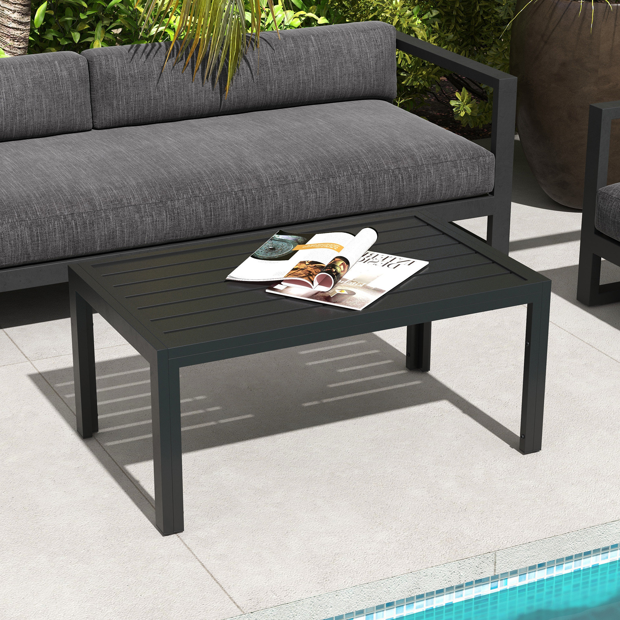 Ebern Designs Avangelina Steel Coffe Table & Reviews | Wayfair
