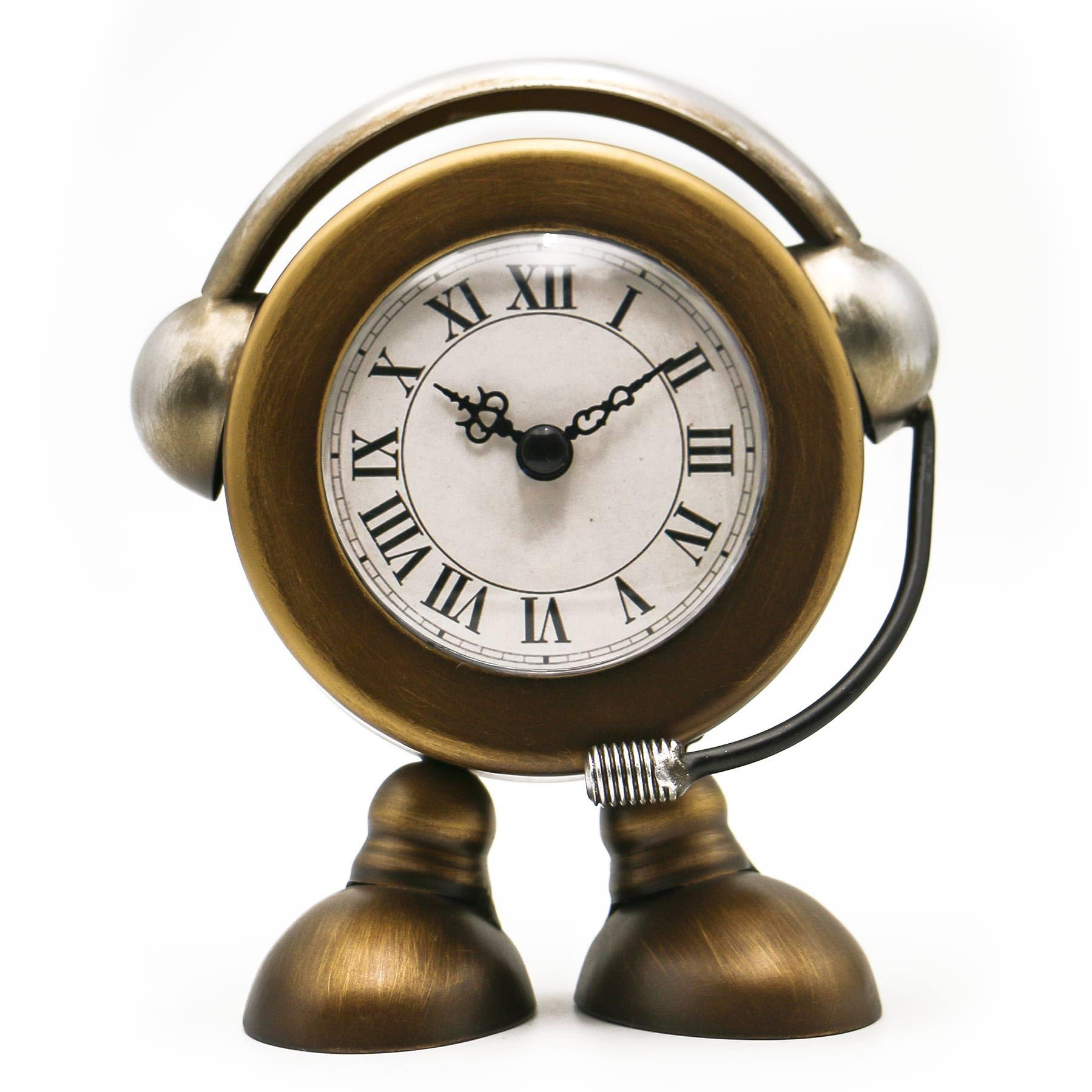 Trent Austin Design Vintage Robot Table Clock On Stand, Decorative Desk ...