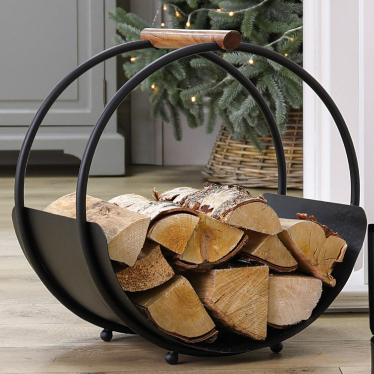 Latitude Run Khue 42cm W Metal Log Rack | Wayfair.co.uk