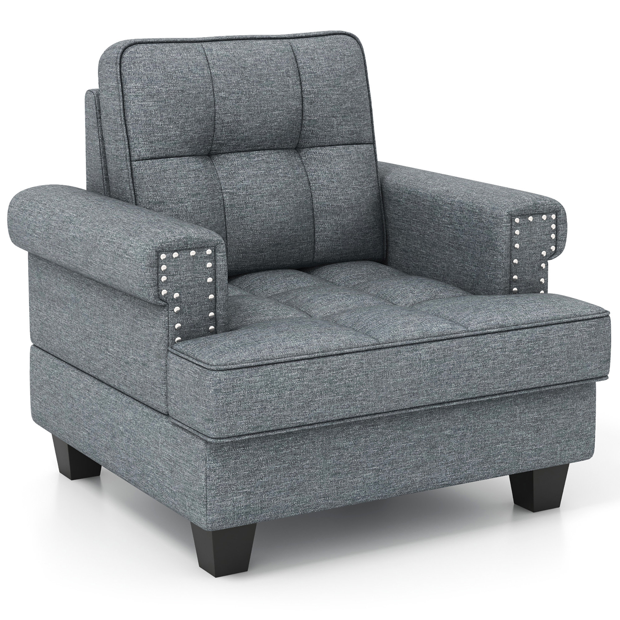 Winston Porter Mid-century Modern Accent Armchair With Thick Pillow ...