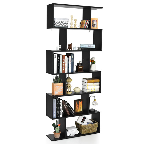 Ebern Designs 75" H x 31.5" W Geometric Bookcase & Reviews | Wayfair