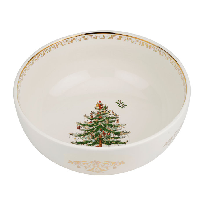 Spode Christmas Tree Gold Salad Bowl 10" & Reviews | Perigold
