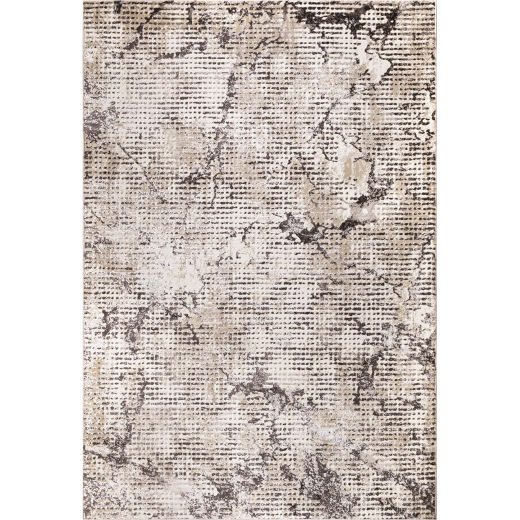 Williston Forge Adaleigh Abstract Beige/Black/Brown Area Rug | Wayfair ...