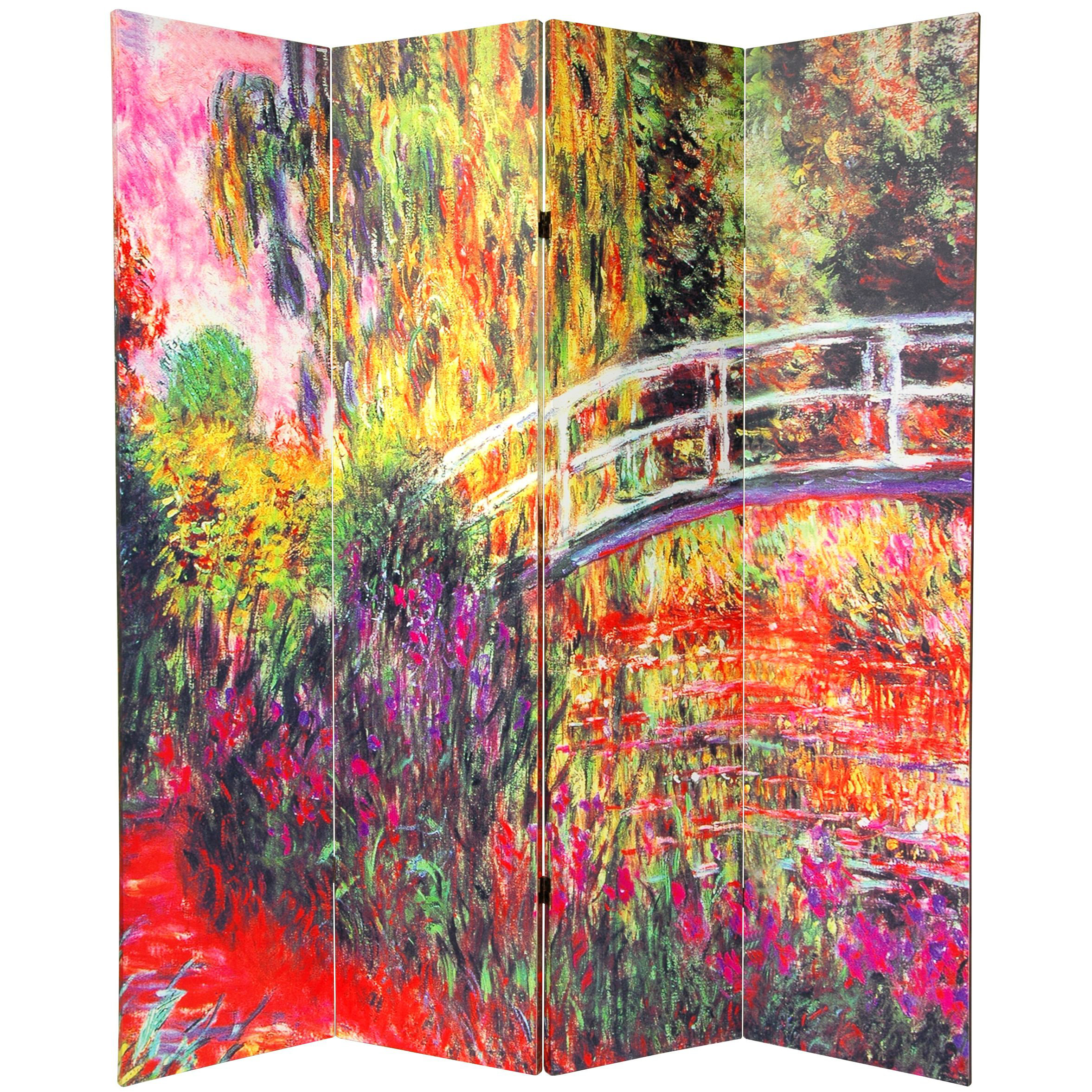 Charlton Home® Claude Monet Impressionist Art Canvas Folding Screen ...