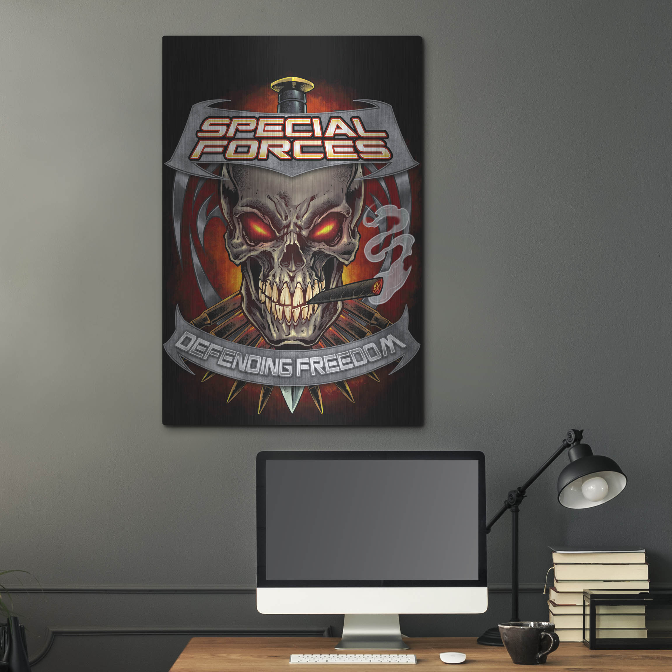 Trinx " Skull And Bullets Crest " by Flyland Designs | Wayfair