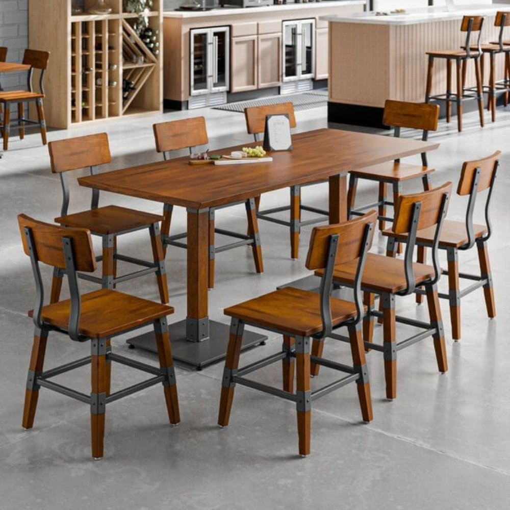 17 Stories Lancaster Table & Seating Industrial 30 X 72 Inch Rustic ...