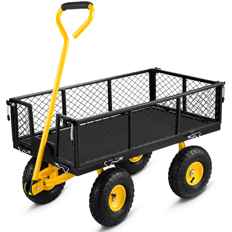 VEVOR Mesh Steel Wagon Cart with Removable Sides & Reviews | Wayfair