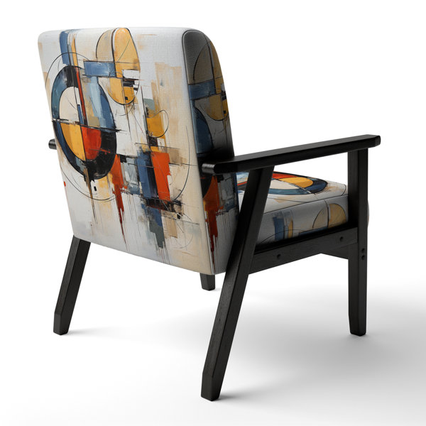 Design Art Colorful Mid Century Abstract Fusion I - Upholstered Modern ...